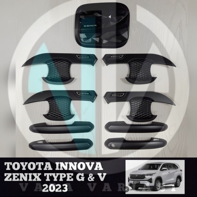 Jual PAKET COVER DOOR HANDLE OUTER TUTUP BENSIN INNOVA ZENIX 2023 TYPE G & V | Shopee Indonesia