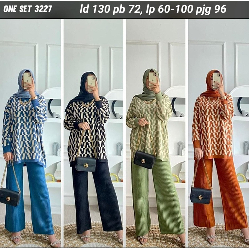 Jual Setelan Wanita - Set Knit Oversize 3227 | Shopee Indonesia