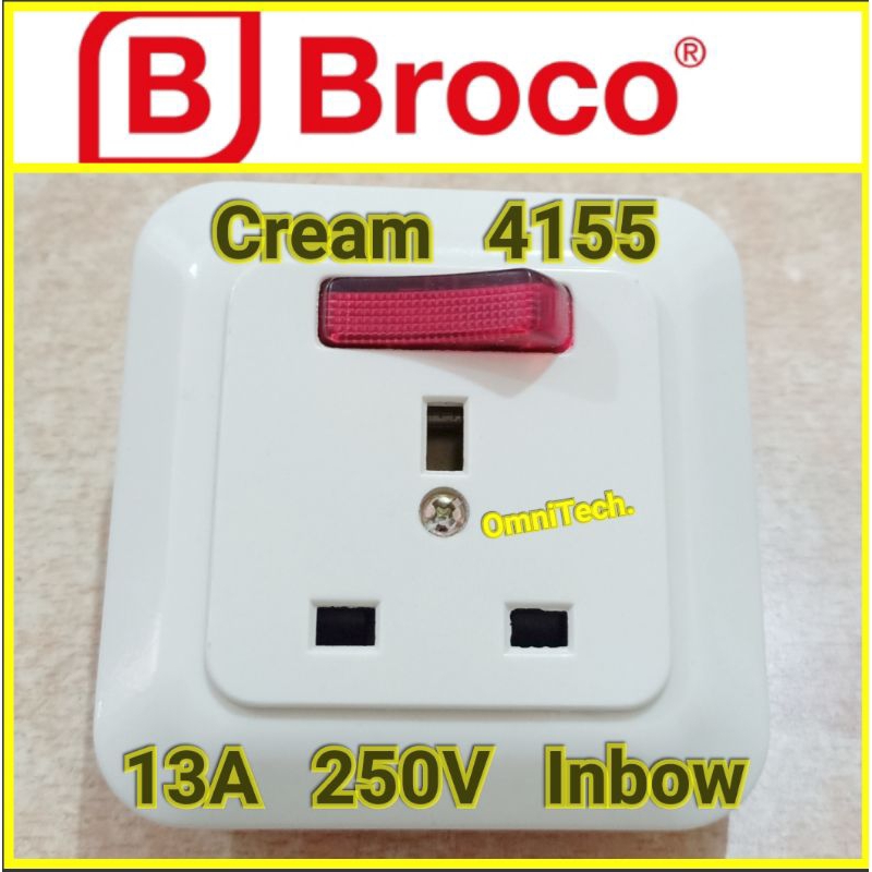 Jual Socket Stop Kontak Colokan AC Broco Gracio 4155 dengan Saklar ...