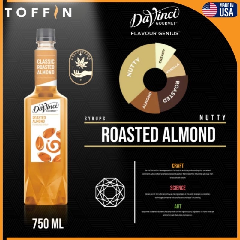 Jual Davinci syrup rasa Roasted Almond 750ml | Shopee Indonesia