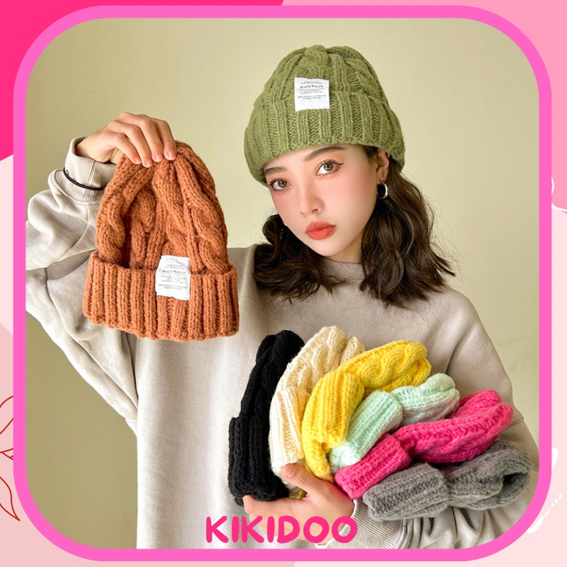 Jual KIKIDOO TOPI WINTER KUPLUK BEANIE RAJUT WOL KNIT HAT | Shopee ...