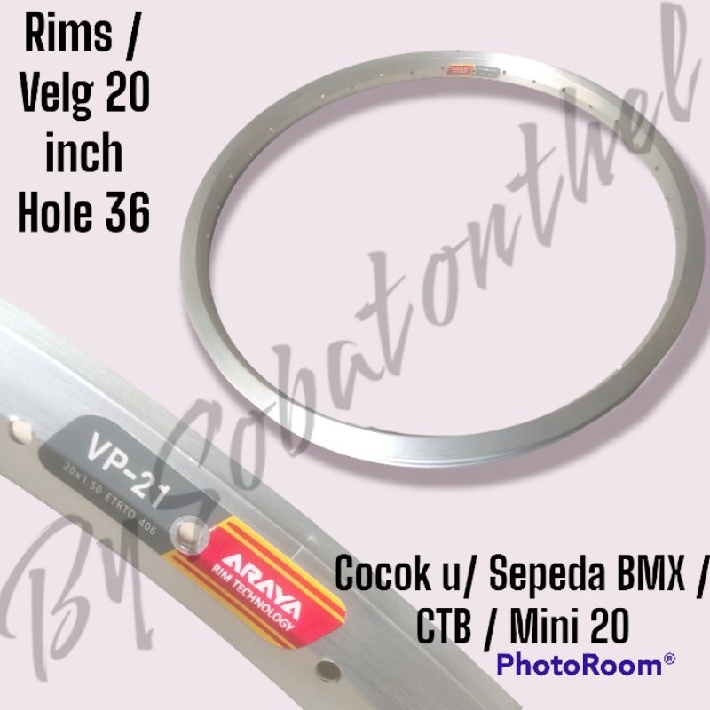 Jual Velg / Rims Sepeda 20 inch Alloy Araya Tebal 36 Hole | Shopee ...