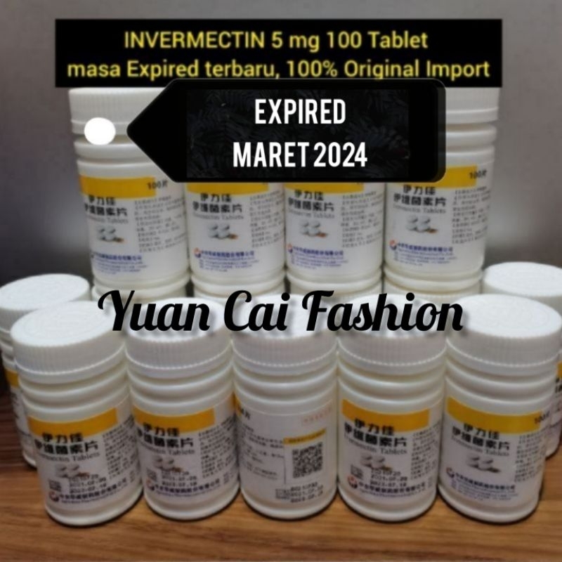 Jual INVERMECTIN 5 mg ( isi 100 Tablet/botol ) masa Expired terbaru ...