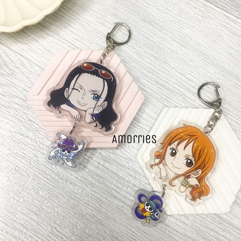 Jual Gantungan Kunci Nami & Robin OnePiece / Keychain Anime Straw Hat ...