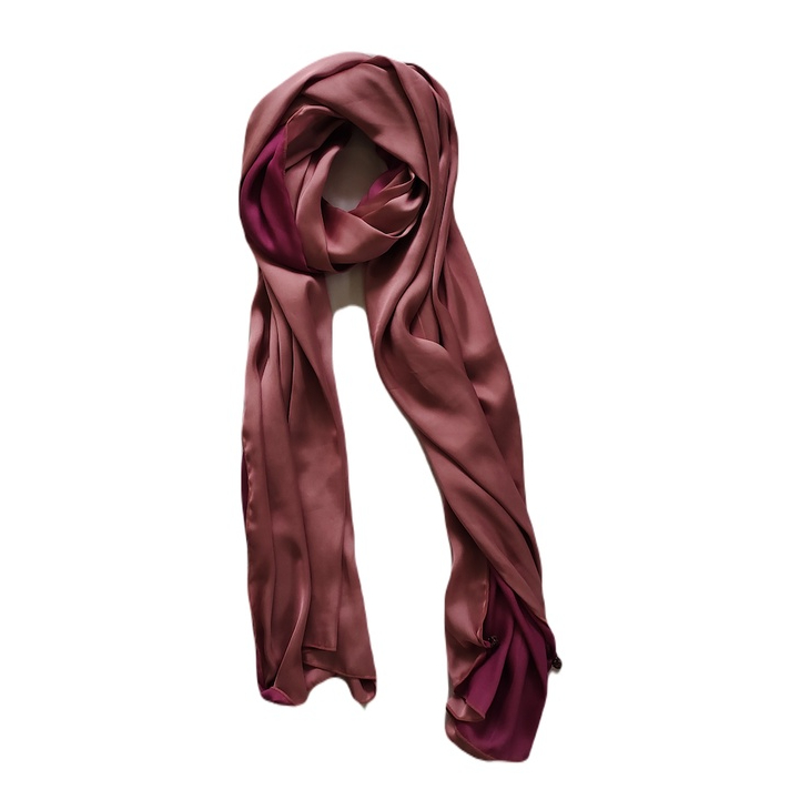 Jual Pashmina Panjang Syal Leher Persegi Panjang Silk Satin Baby Pink ...
