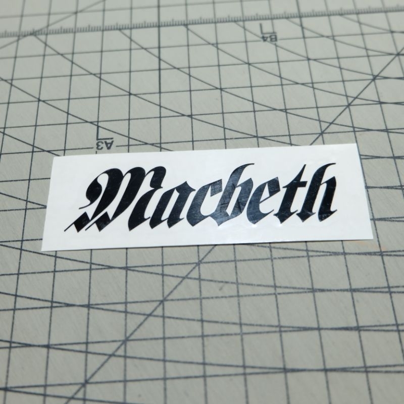 Jual Cutting Sticker Macbeth Classic Logo Vinyl Oracal | Shopee Indonesia