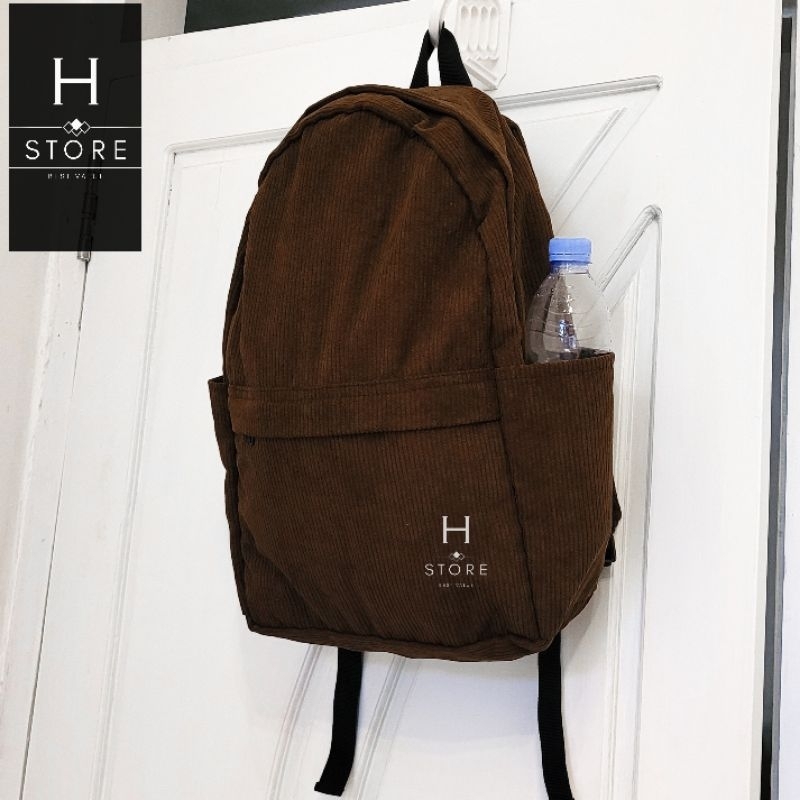 Jual tas ransel corduroy Backpack corduroy tas sekolah | Shopee Indonesia
