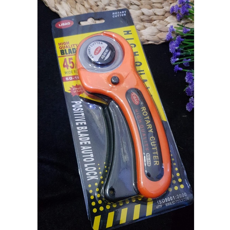 Jual ROTARY CUTTER 45MM/CUTTER PEMOTONG KAIN KULIT KERTAS PLASTIK ...