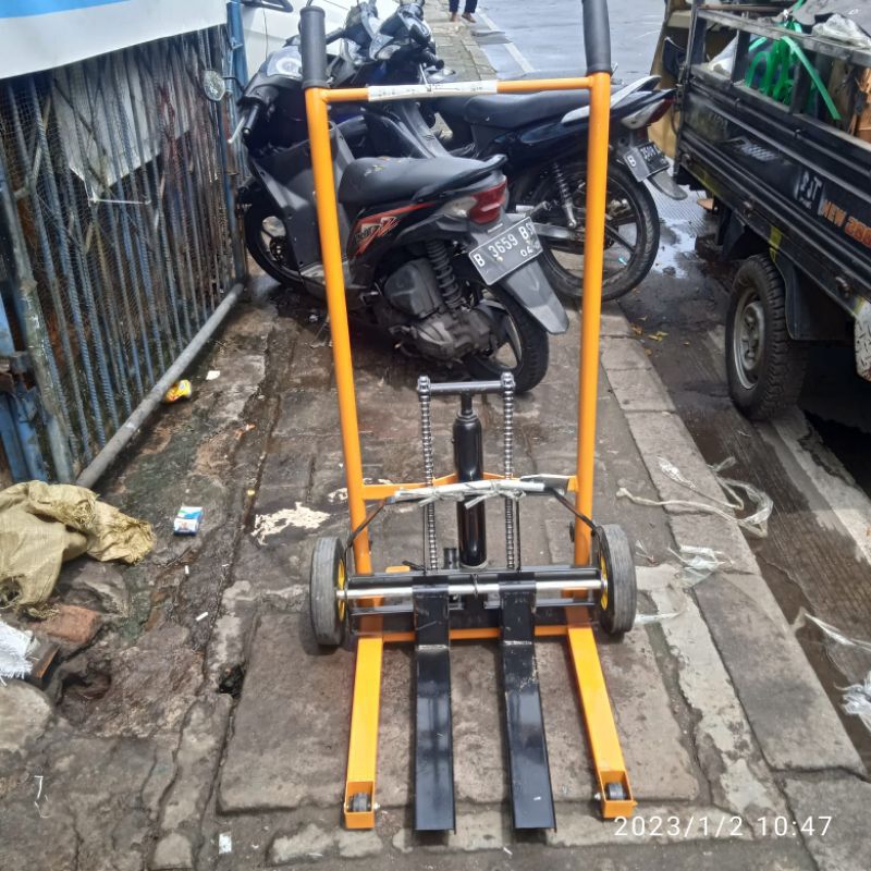 Jual Trolley mini stacker 200kg hand Forklift hand trolley | Shopee ...