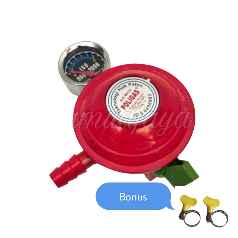 Jual POLIGAS REGULATOR GAS LPG PG -2070S SINGLE LOCK FREE KLEM GAS 2 ...