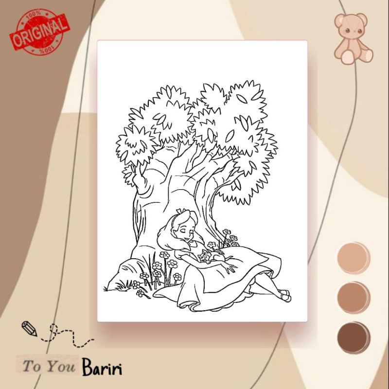 Jual Gambar Sketsa Mewarnai | PRINCESS | Sketsa lukis | Sketsa Sablon ...