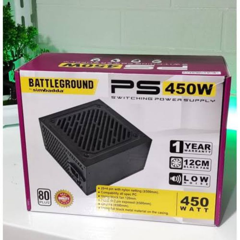 Jual POWER SUPPLY SIMBADDA BATTLEGROUND 450W 80+ | Shopee Indonesia