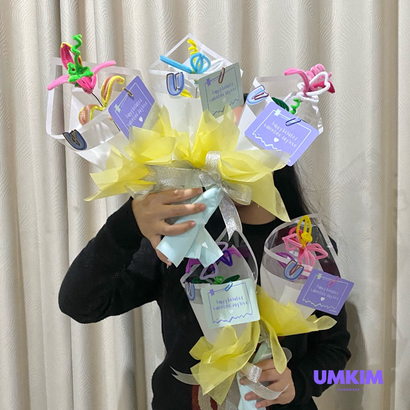 Jual Ejun Bouquet Pipe Cleaner Flowers | Shopee Indonesia