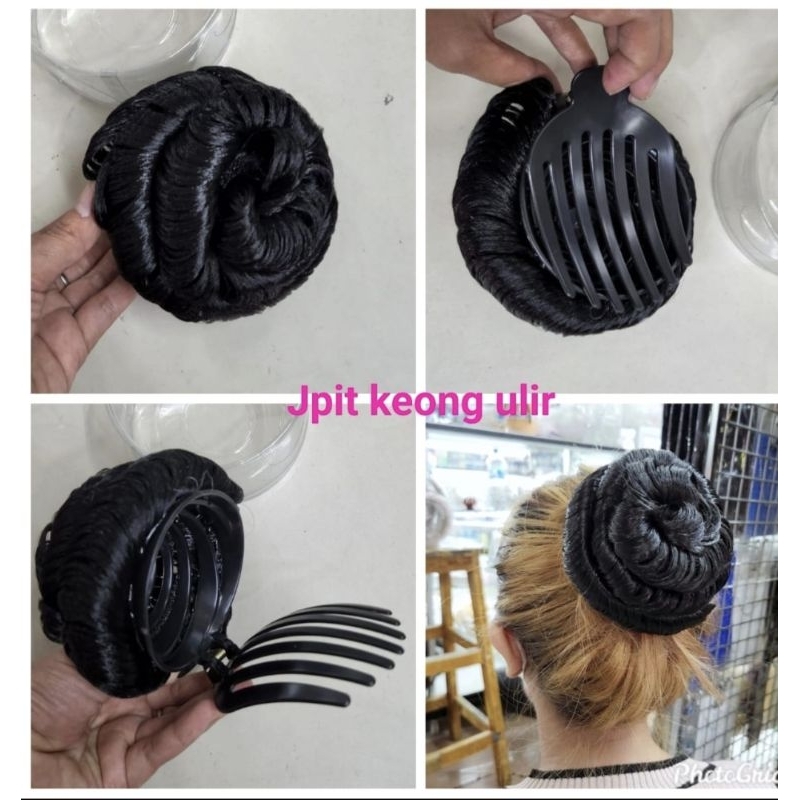 Jual Jepit keong ulir cepol sanggul rambut modern | Shopee Indonesia