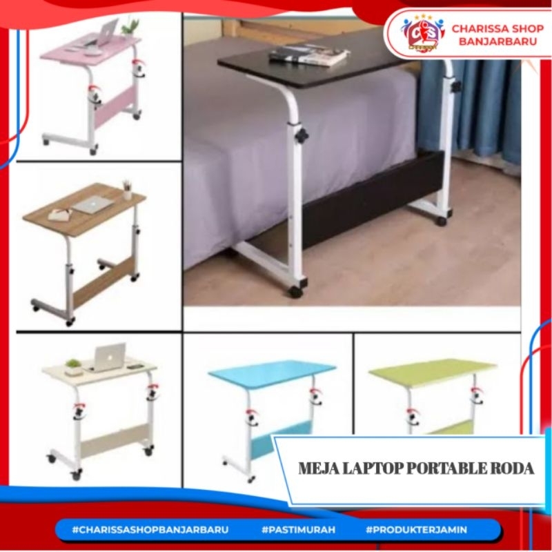 Jual Meja Laptop Roda Portable / Meja Belajar Roda / Meja Kantor ...