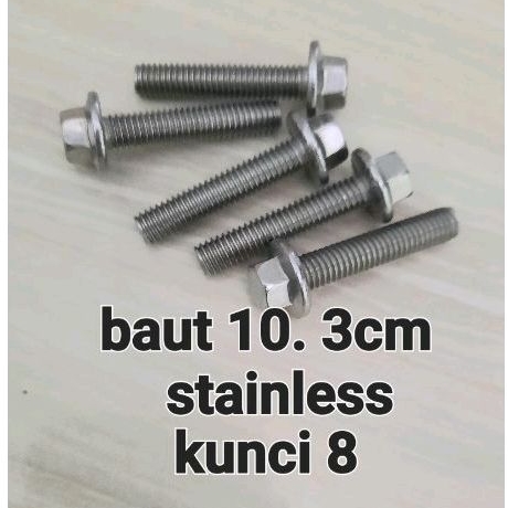 Jual baut topi 10. 3cm stainless | Shopee Indonesia