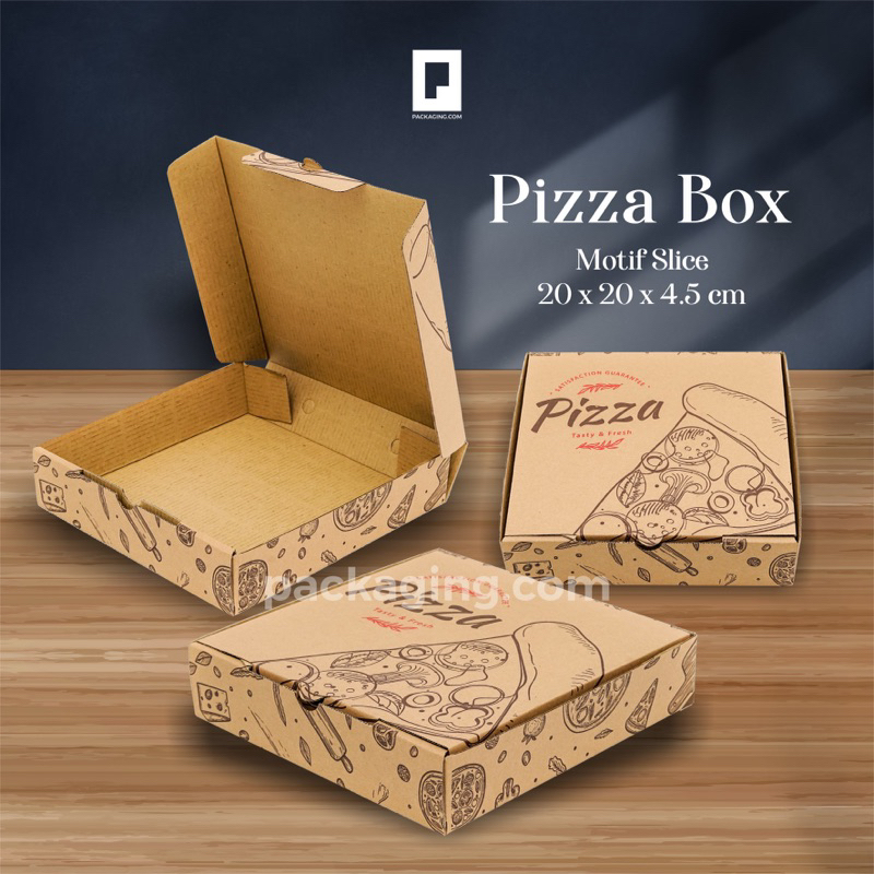 Jual Box Pizza Size 20x20x4,5 cm/Dus Pizza 20/Kotak pizza uk.20/Kardus ...