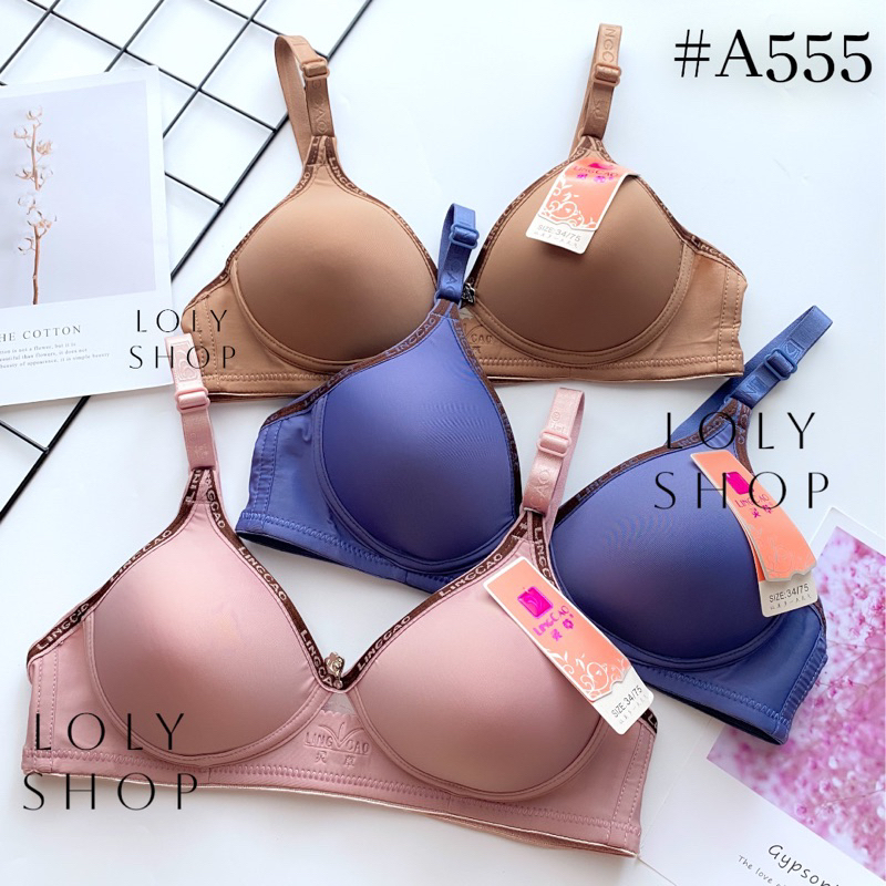 Jual BH LINGCAO A5 / B5 Original / Bra Push Up Bh Busa Tanpa Kawat Super Lembut | Shopee Indonesia