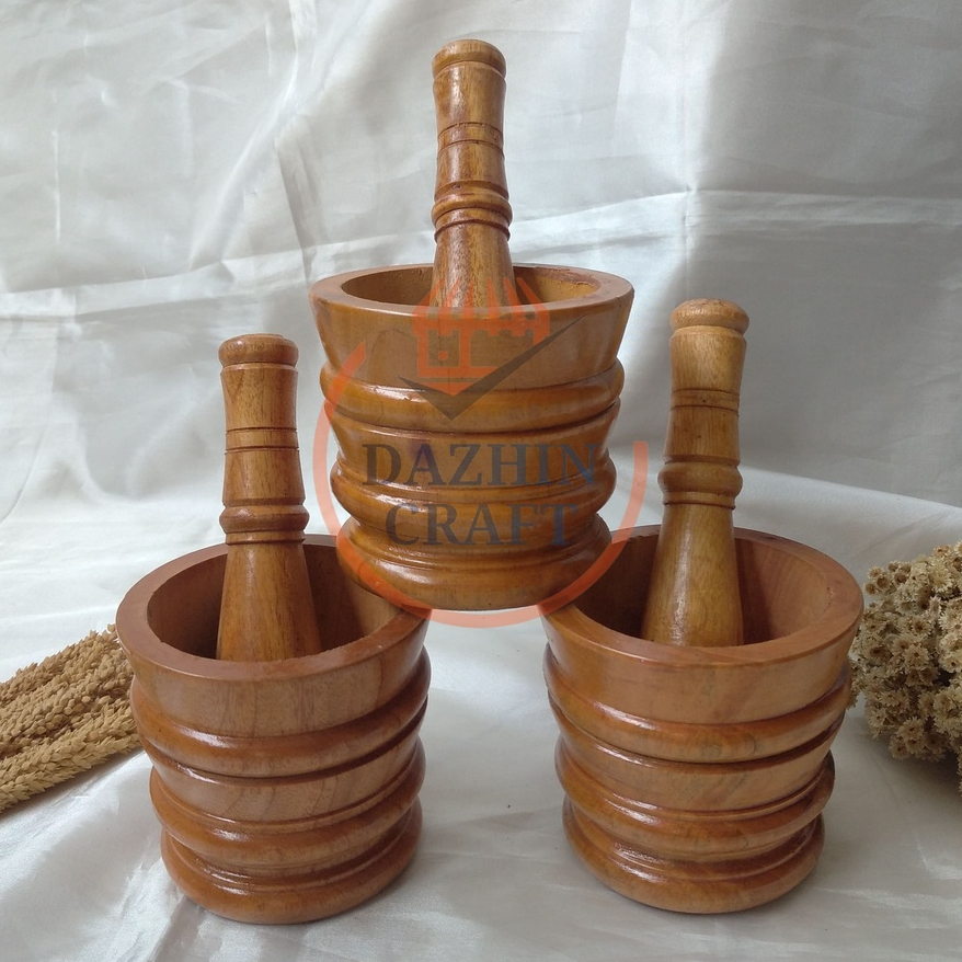 Jual Lumpang Kayu Mahoni Set Ukuran Kecil + Tumbukan Alu, Motif Coklat ...