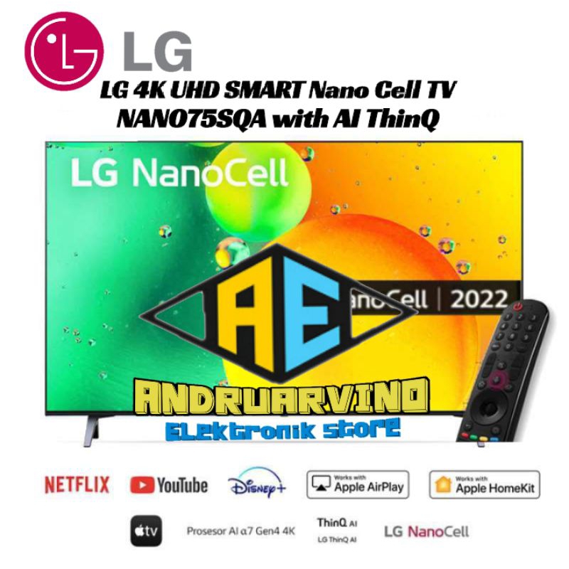 Jual LG NANOCELL 4K UHD SMART TV 50 INCH 50NANO75SQA WITH AI THINQ | Shopee Indonesia