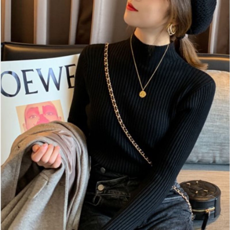 Jual Inner Rajut Turtleneck Knit Import Bahan Super Adem dan Halus ...