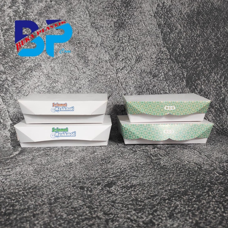 Jual Paper Lunch Box M dan L Motif / Kotak Makan Kertas Medium Food ...