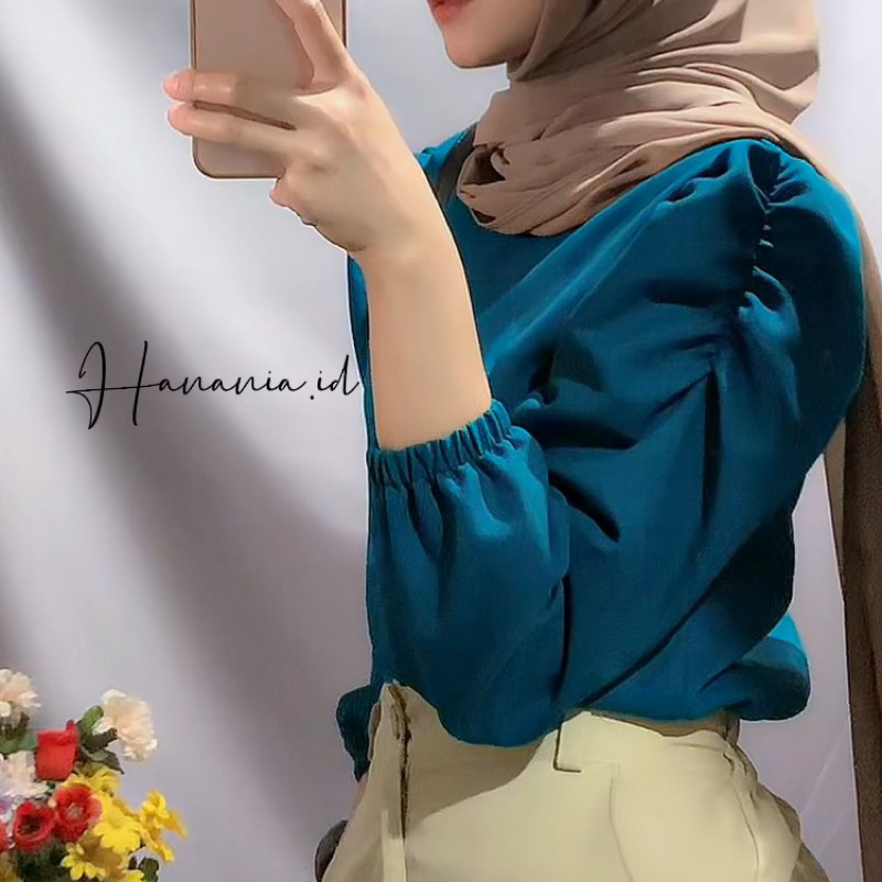 Jual BAJU BLOUSE ATASAN PUFFY BALON BAHU SAMPAI SIZE BESAR XL-XXL ...
