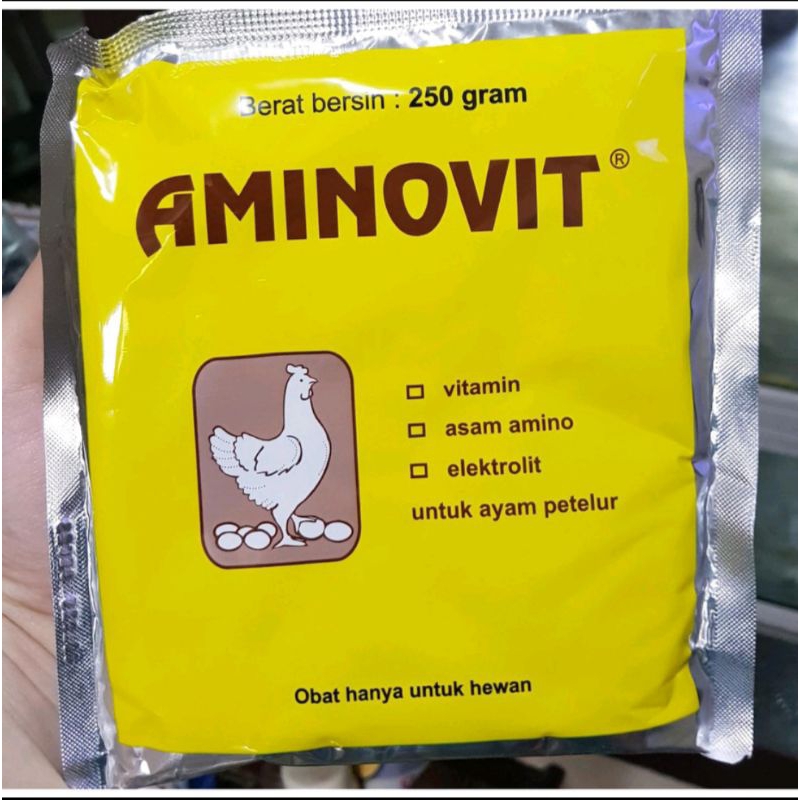 Jual Multivitamin Hewan AMINOVIT 250 gram Menambah Produksi Telur | Shopee Indonesia