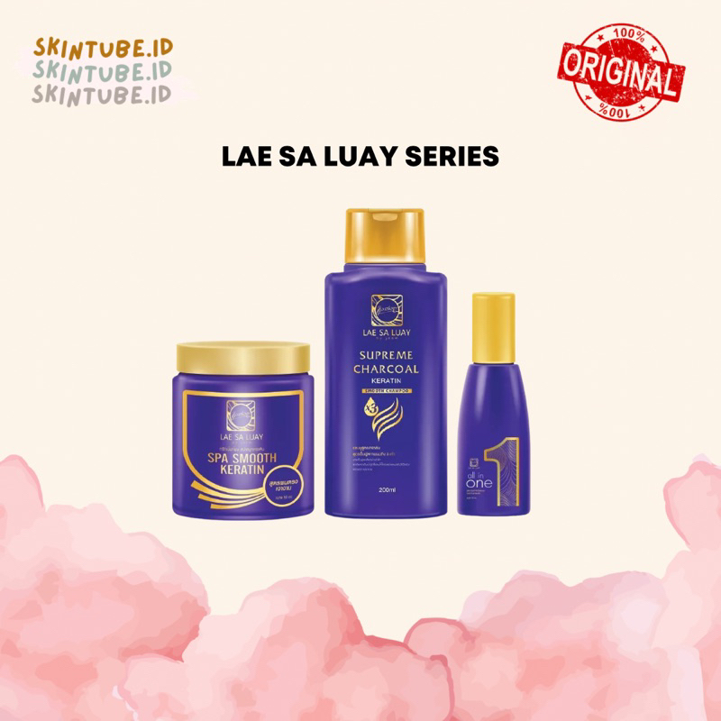 Jual LAE SA LUAY Hair Spa Smooth Keratin Original 250gr Supreme Charcoal Smooth Shampoo | Masker ...