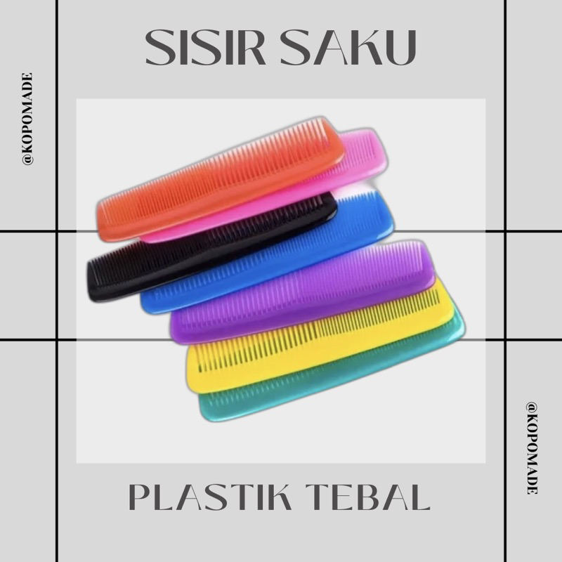 Jual Sisir Saku Pomade Plastik Tebal Warna Random | Shopee Indonesia