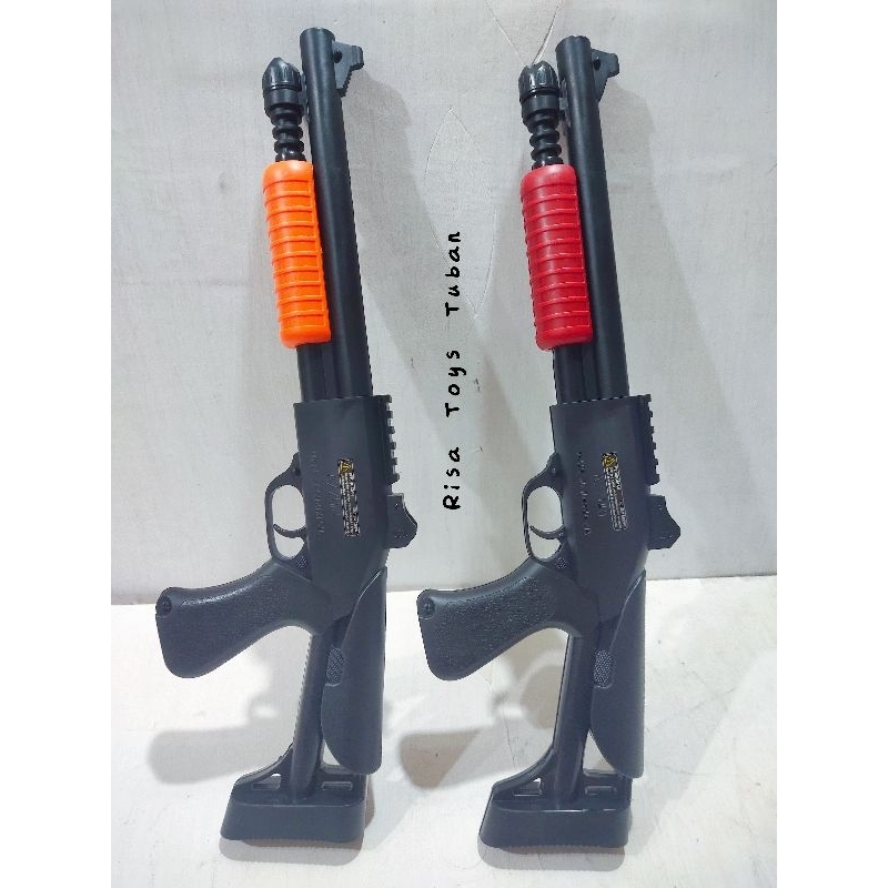 Jual Mainan anak tembak kokang shotgun pakai peluru/cocok buat tembak ...