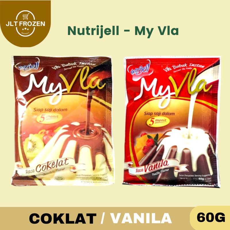 Jual Nutrijell My Vla Pudding Bubuk Instan Coklat / Vanila - 60g ...