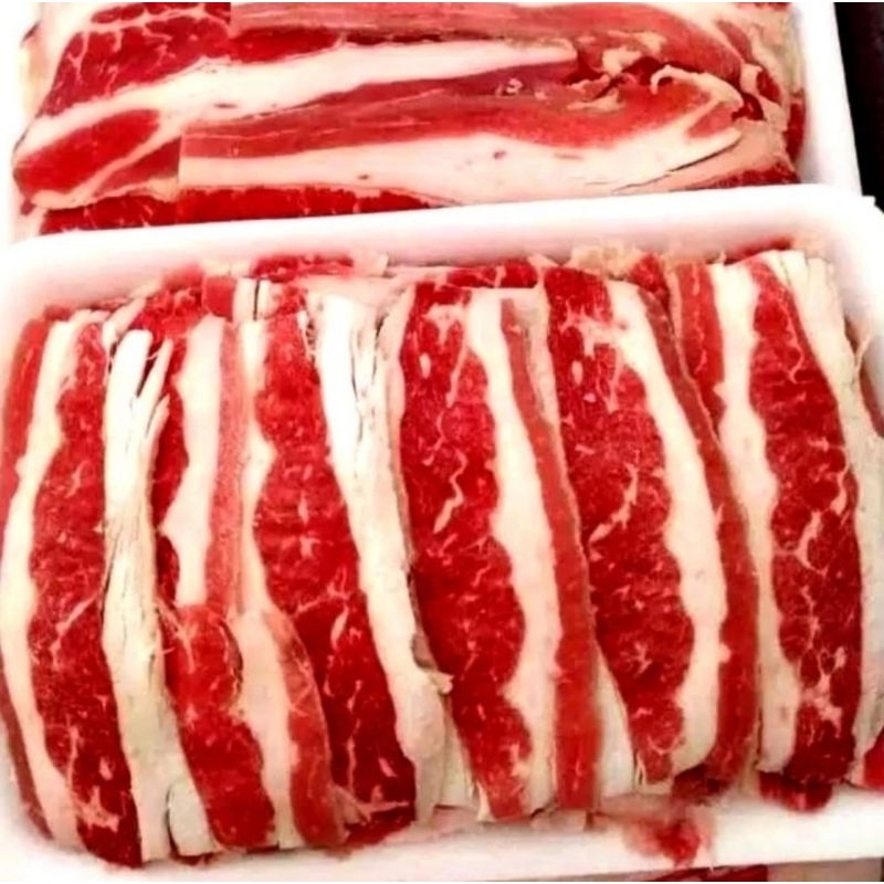 Jual Beef slice sukiyaki yakiniku 500gr / beef slice 500 gr | Shopee ...