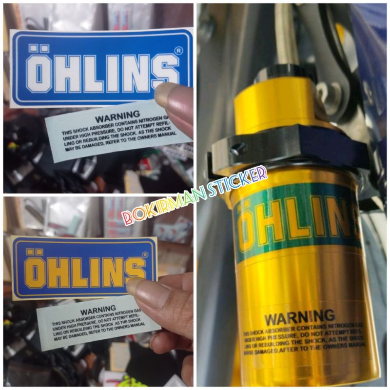 Jual Sticker shock sticker shockbreaker ohlins biru | Shopee Indonesia