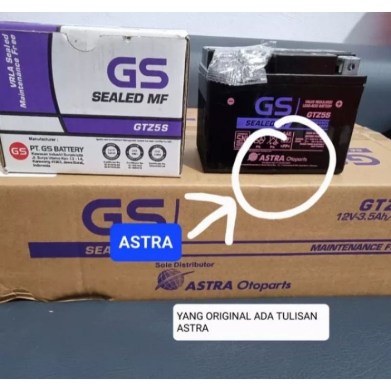 Jual Aki GS Astra Terlengkap & Harga Terbaru Mei 2026 | Shopee Indonesia