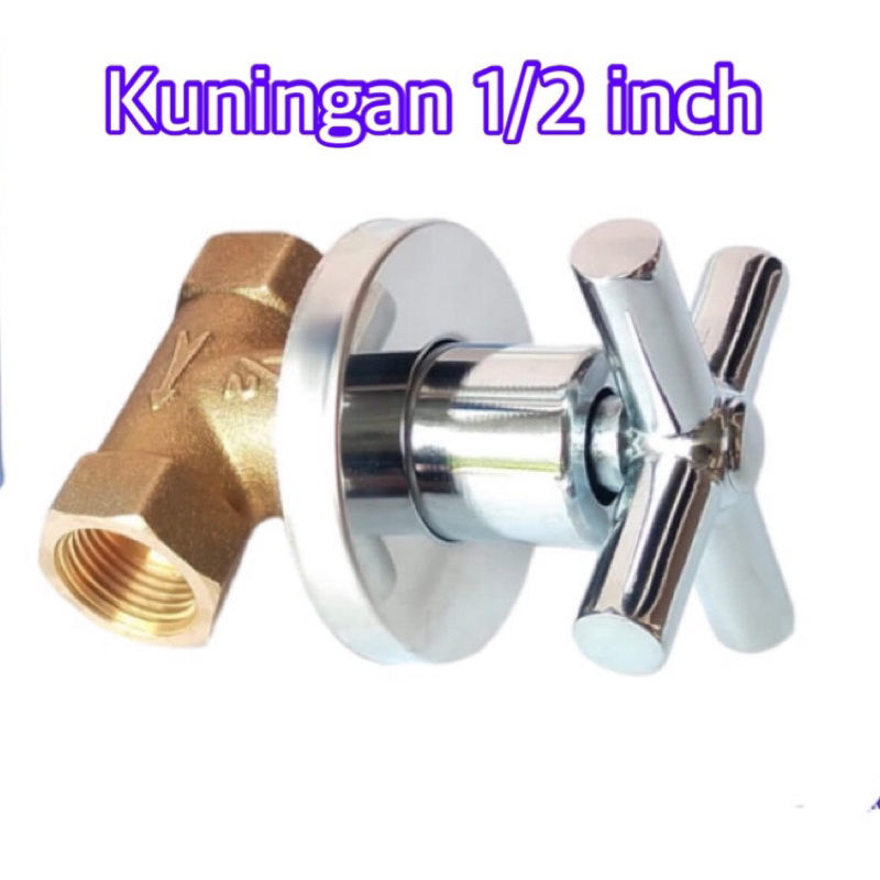 Jual Stop Kran Shower Tembok Shower Tanam 1/2 Inc SALE PROMO STOP KERAN ...