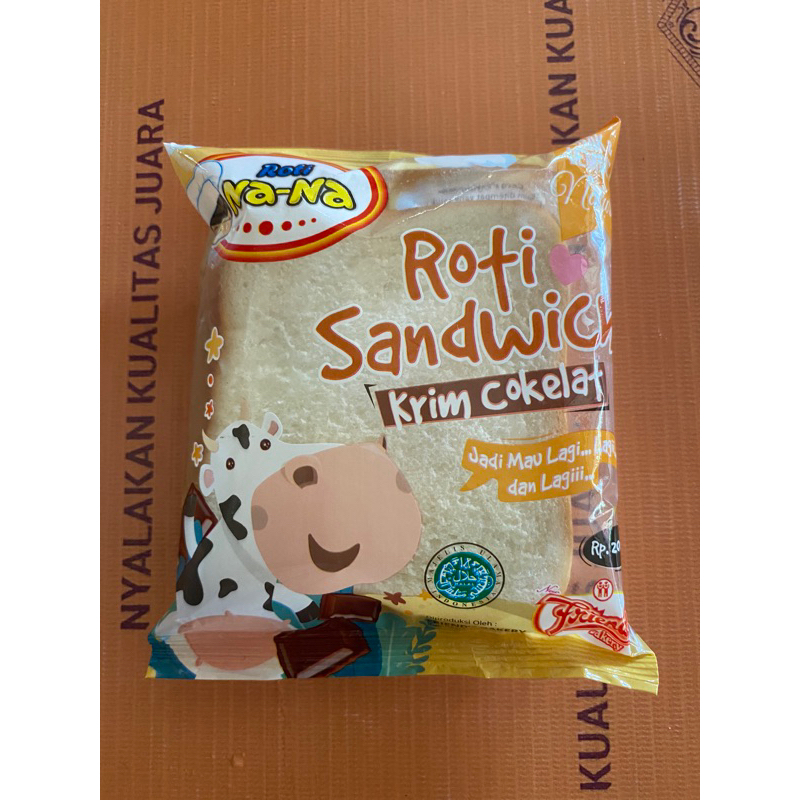 Jual Roti Nana Roti Sandwich Krim Coklat 50gr | Shopee Indonesia