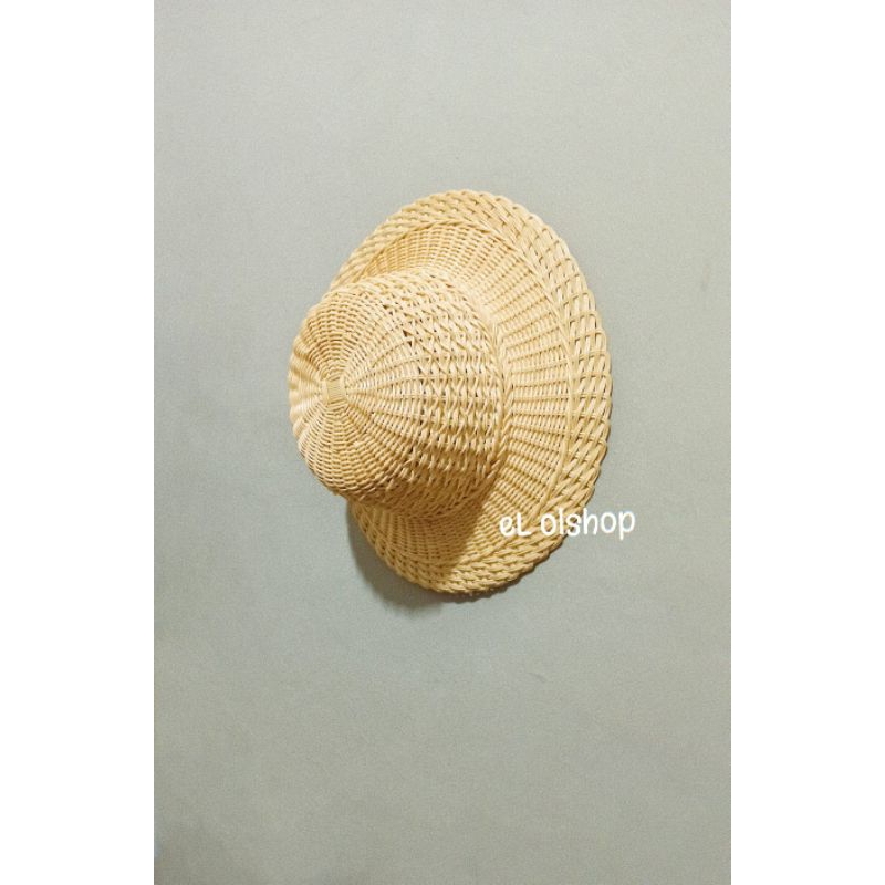 Jual Topi Pantai Rotan Topi Bundar Anyam | Shopee Indonesia