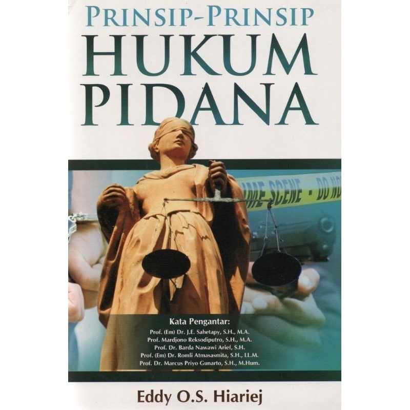 Jual Buku Prinsip-prinsip hukum pidana / Eddy O.S. Hiariej | Shopee Indonesia
