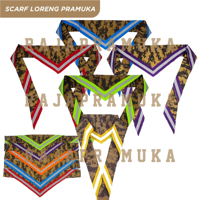 Jual Scraf Loreng pramuka menyala Scraft Scarf Scout Syal kegiatan ...