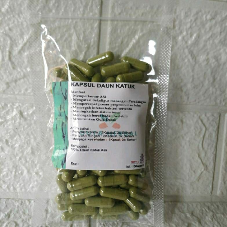 Jual Kapsul Daun Katuk Isi 100 Herbal Alami Pelancar ASI | Shopee Indonesia