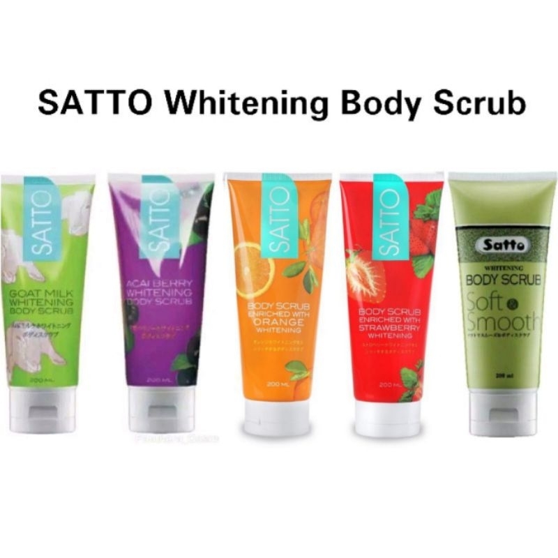 Jual SATTO Whitening Body Scrub | Soft Scrub 200ml | Shopee Indonesia