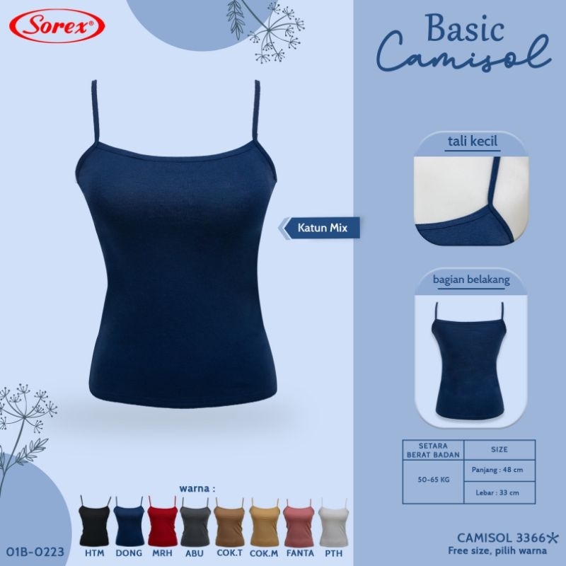 Jual Sorex Camisol kamisol Wanita 3366 (Basic) dewasa ukuran kecil basic tank top | Shopee Indonesia