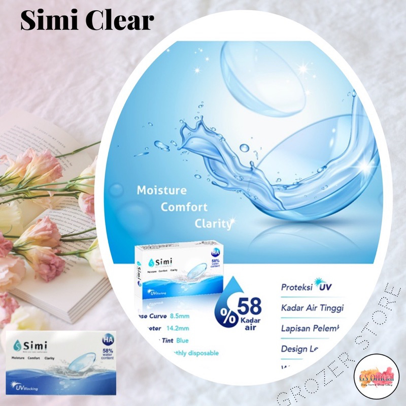 Jual SOFTLENS SIMI CLEAR / SOFTLENS BENING BULANAN 14.2 MM - WATER 58% ...