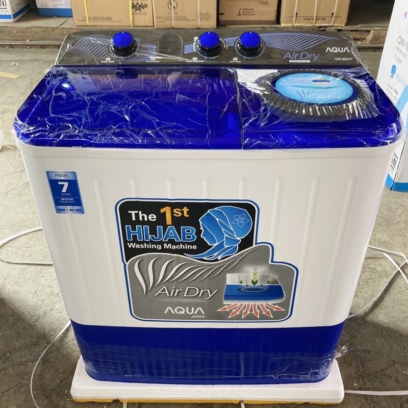 Jual Mesin Cuci AQUA 2 Tabung 9 Kg QW-960XT / 950XT Hijab Series | Shopee Indonesia