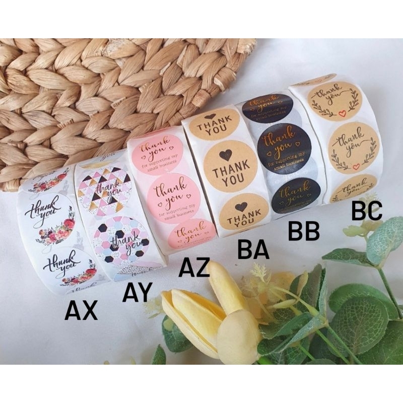 Jual [Part 3] 50pcs Stiker Thank You Sticker Label Thank You Stiker ...