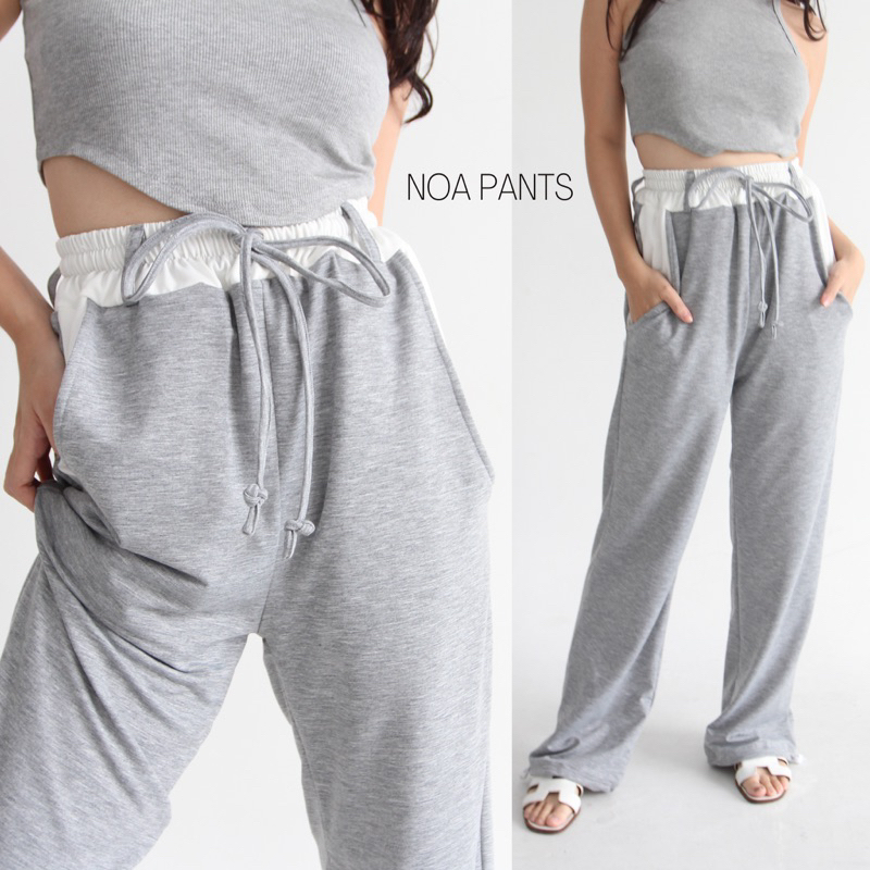 Jual NOA PANTS - Celana Panjang Kulot Wanita Highwaist Trousers Korean Basic Long Highwaisted ...