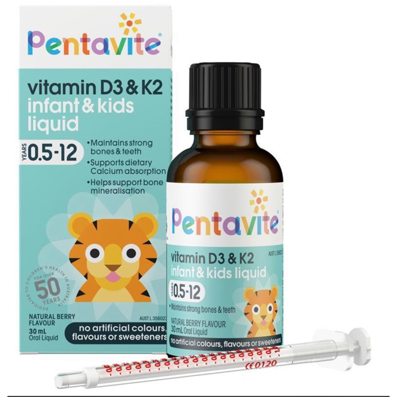 Jual PROMO…Pentavite Vitamin D3 & K2 Infant & Kids Liquid 30ml | Shopee ...