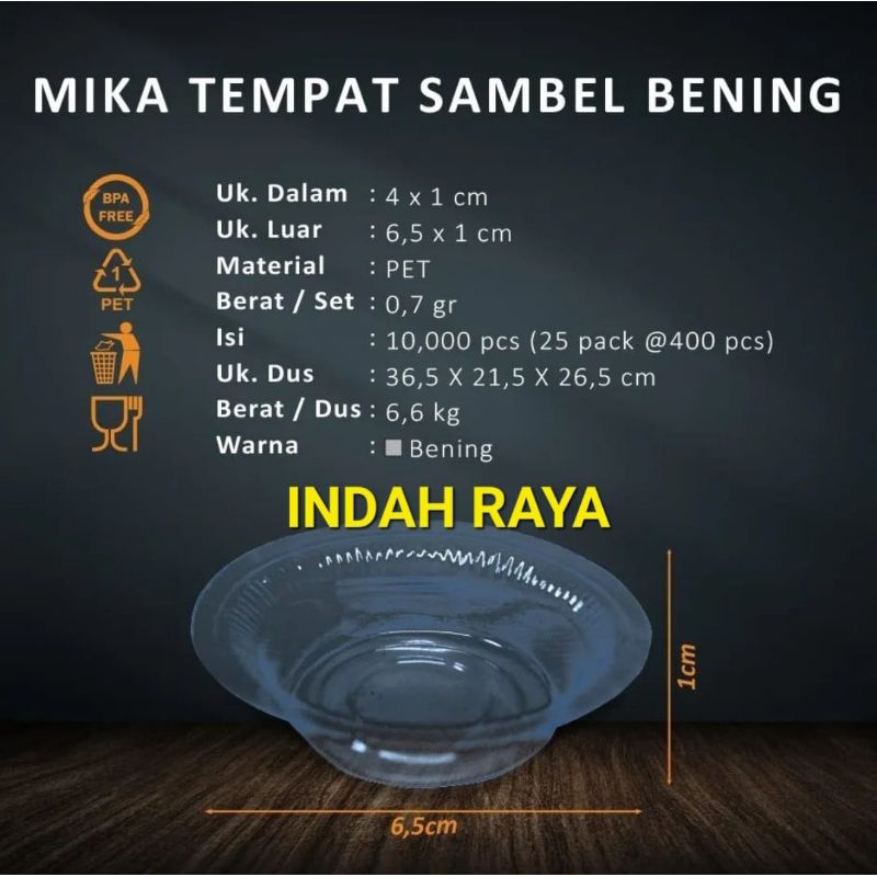 Jual MIKA SAMBAL /SAUCE bening isi 400pcs | Shopee Indonesia