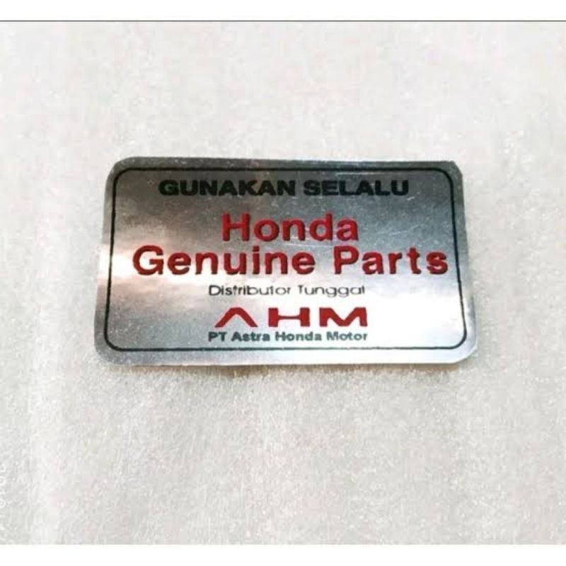 Jual STIKER PELENGKAP HONDA GENUINE PARTS AHM | Shopee Indonesia